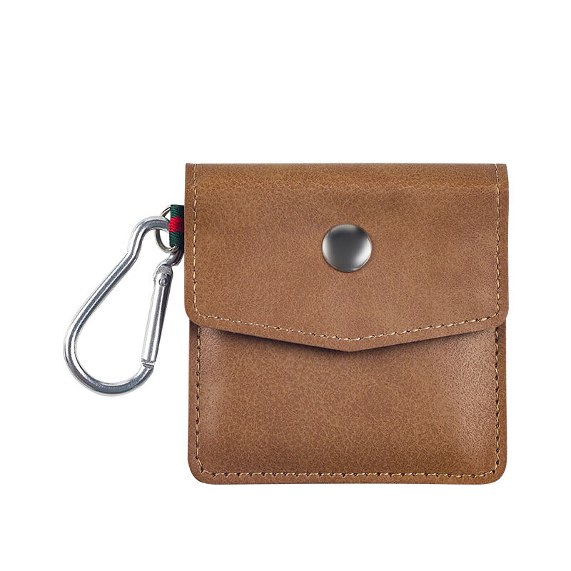 Коробка для хранения из искусственной кожи с брелоком, персонализированная портативная коробка для хранения вещей для мужчин, коробка для хранения из алюминиевой фольги, подходит для путешествий и активного отдыха на природе.