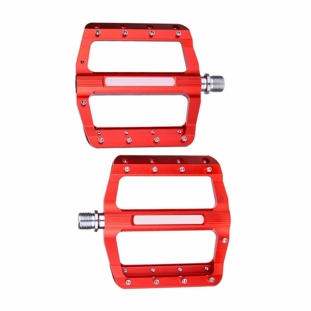 1pair Kids Bicycles Педали алюминиевые сплавы Antiskid Outdoor, красный