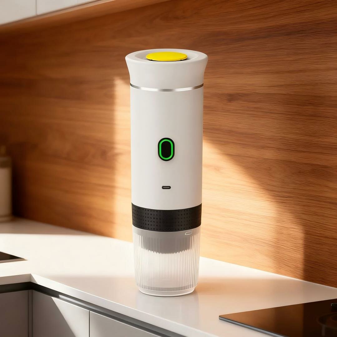 Кофемашина Xiaomi Youpin 3-в-1 портативная，легко использовать, легко мыть, для поездок，белое