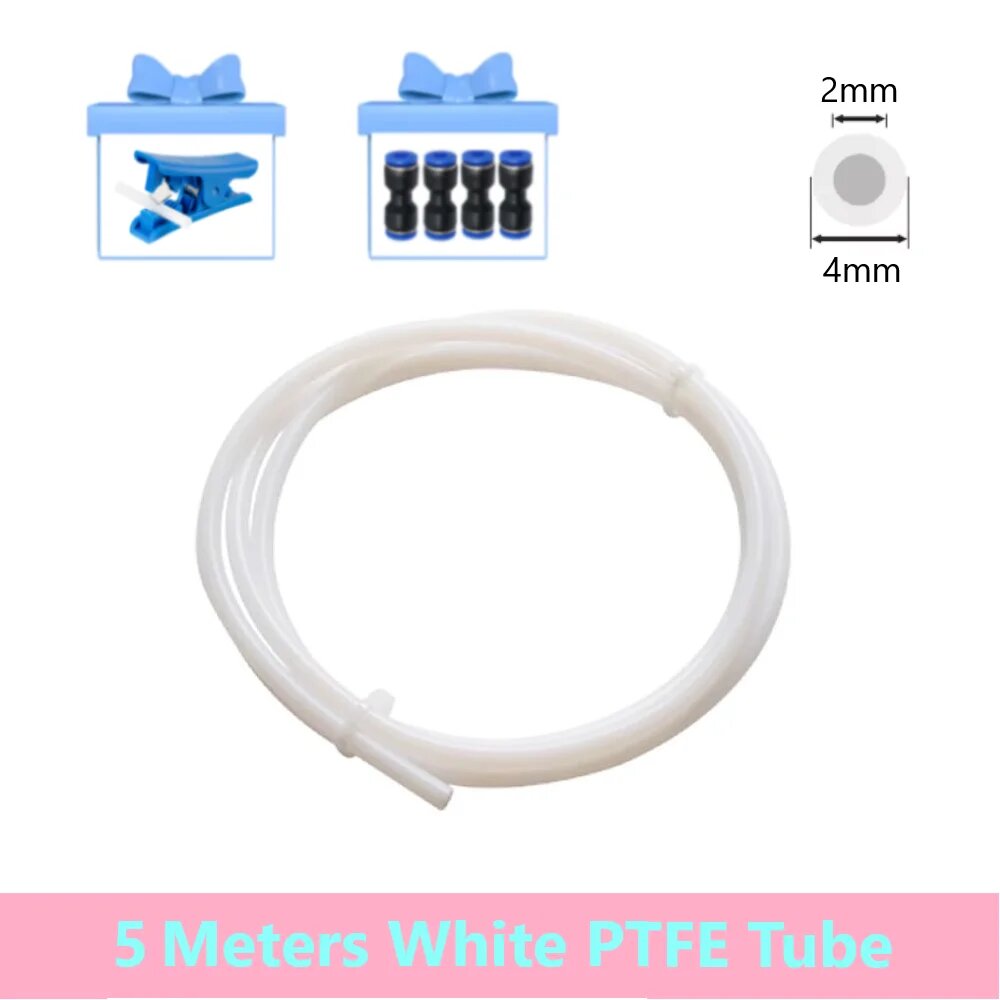 PTFE трубка White 5M с подарком для 3D принтера