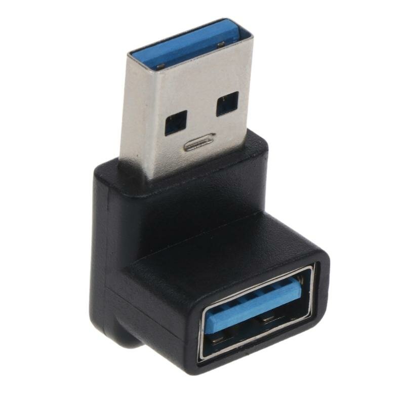 Угловой USB 3.0 переходник A-вилка на A-розетка 90 градусов