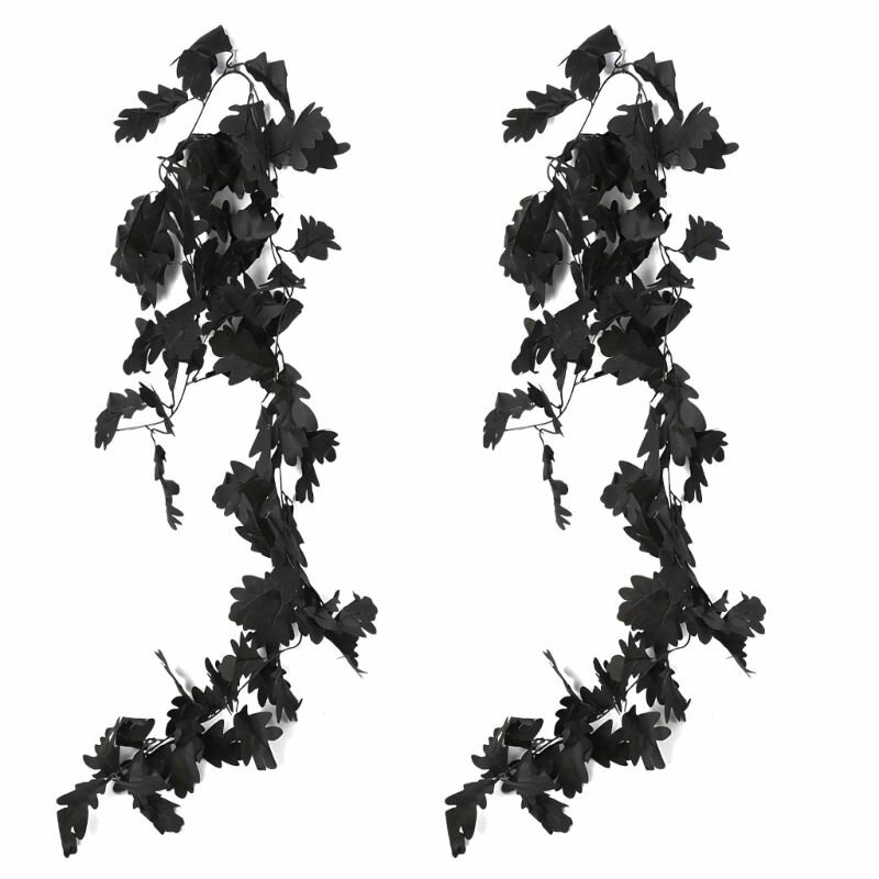 Хэллоуин Кленовый Лист, Черная Хризантема, Ротанговый Лист-2штРотанг из листьев черной хризантемы