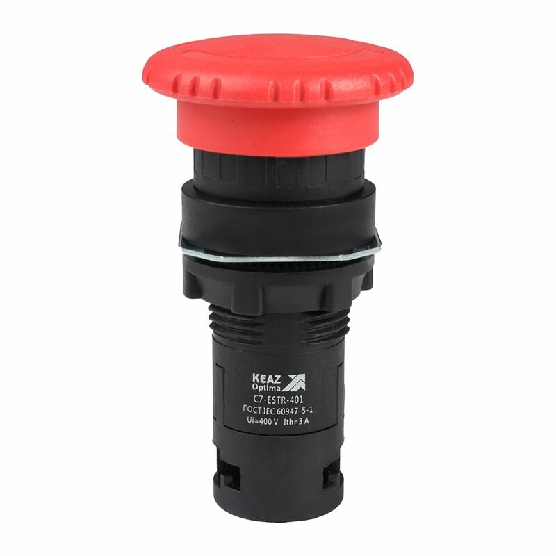 Кнопка аварийного останова OptiSignal Compact D22 С7-ESTR-401 красн. 1НЗ XB7ES542P КЭАЗ 362129