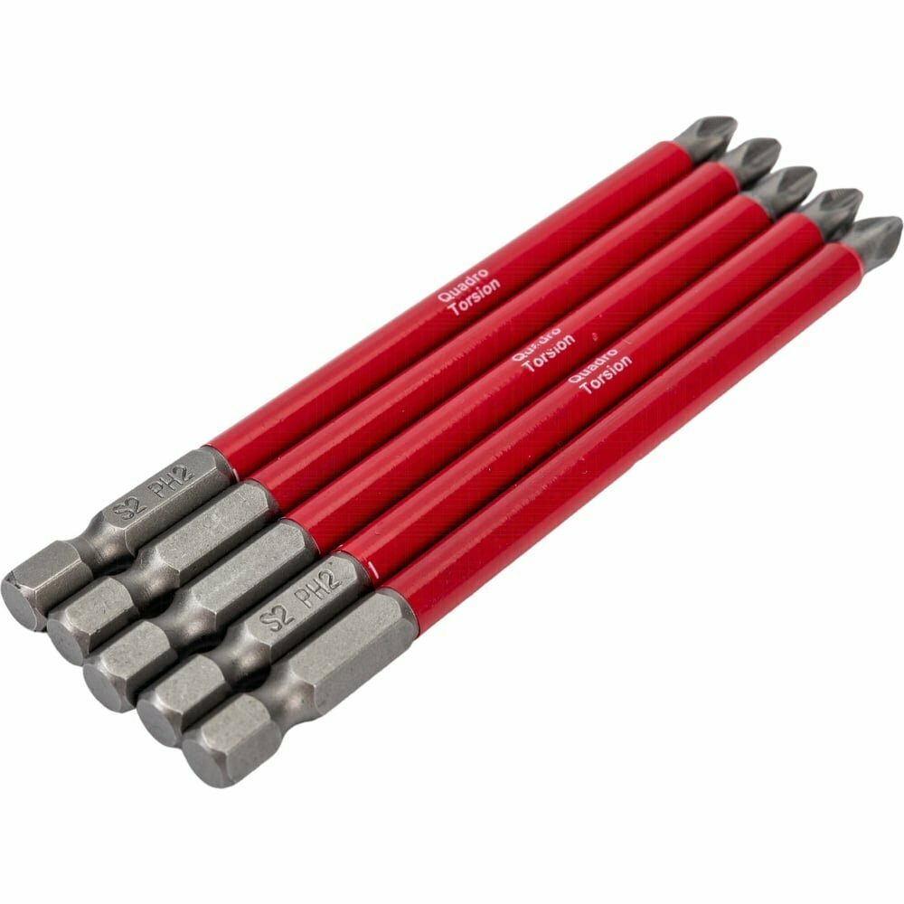 Бита (5 шт; PH2; 110 мм; 1/4" E6.3) Quadro Torsion 412110