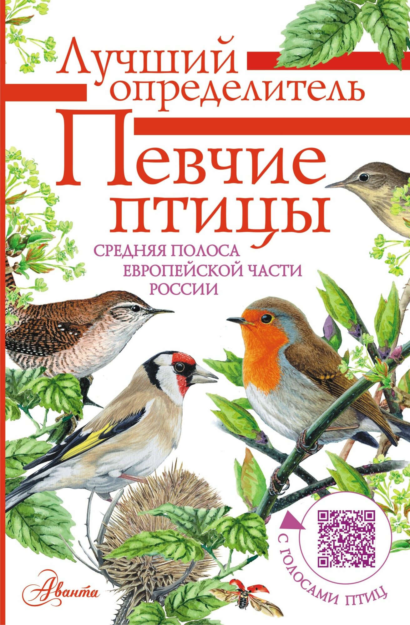 Книга "Певчие птицы. Средняя полоса европейской части России. Определитель с голосами птиц"