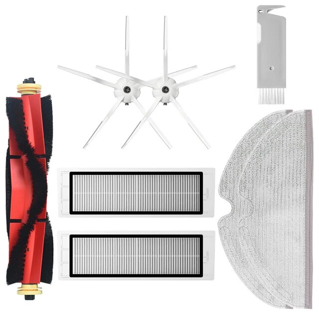 Комплект запасных частей для робота-пылесоса Xiaomi Roborock S5 Max S6 MaxV Красный, 8pcs