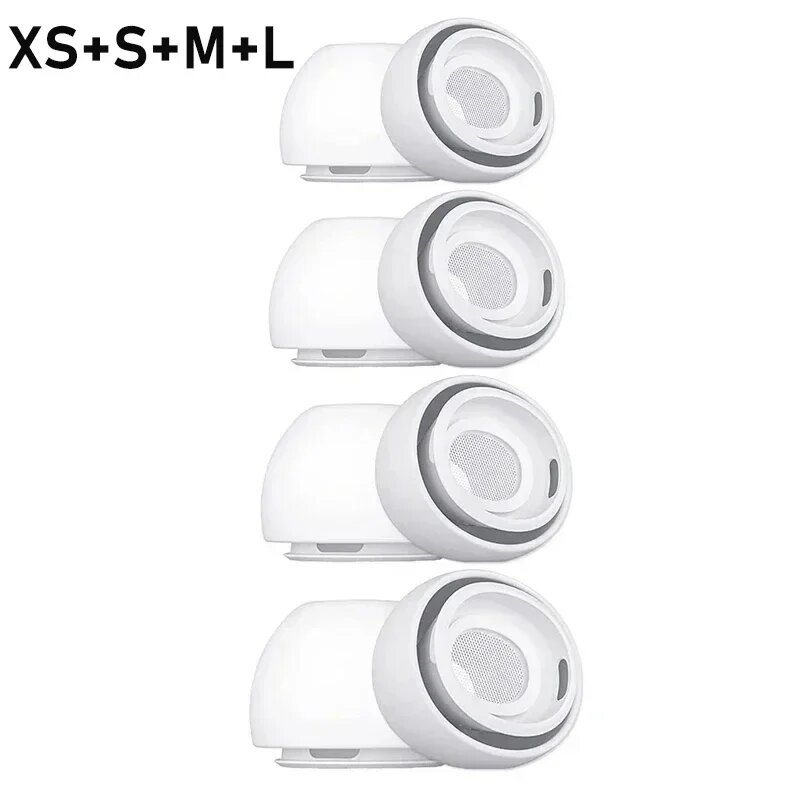 Сменные амбушюры для AirPods Pro/AirPods Pro 2 из силикона, 1-8 пар 8 Pairs, White-Mixed Size