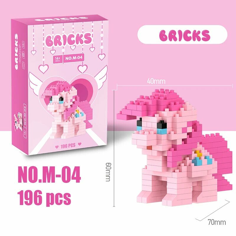 Конструктор BRICKS My Little Pony, розовый, 196 деталей, M04
