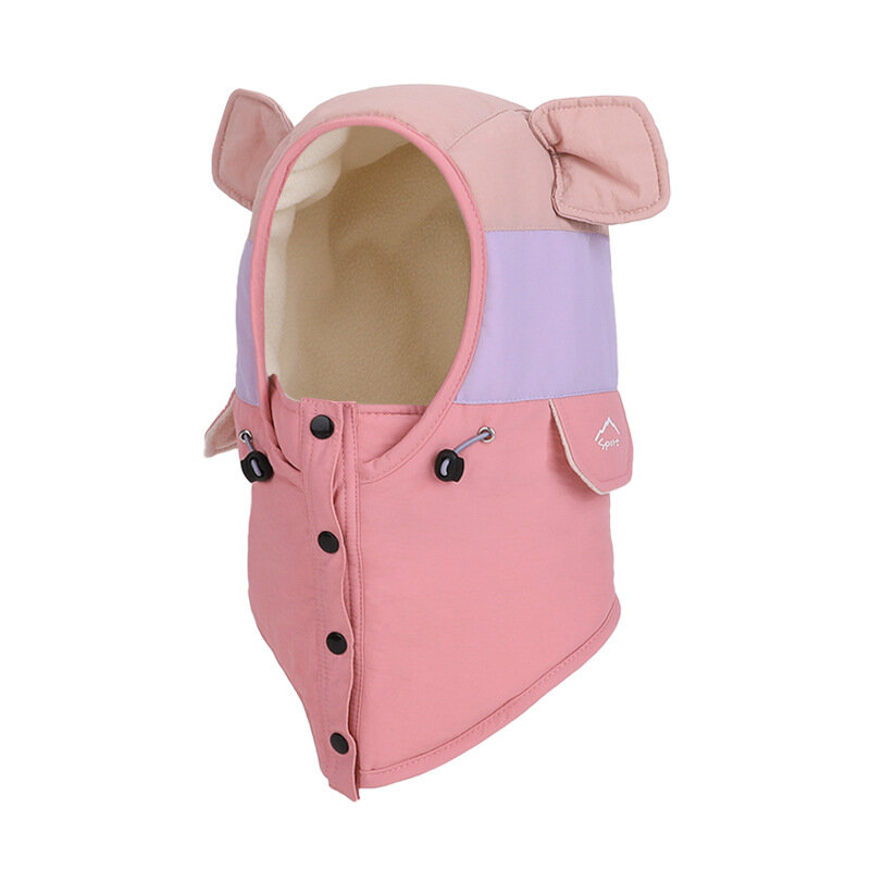 Детский комплект шапки и шарфа для мальчиков и девочек, зимняя ветрозащитная и теплая шапка с флисом, защита ушей, шапка Лей Фэн