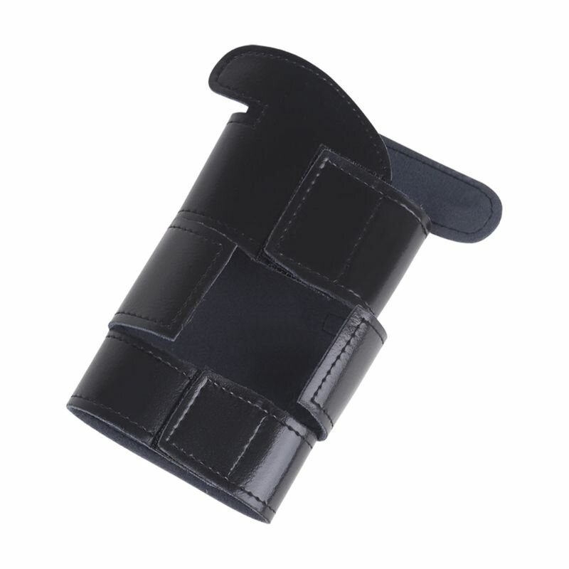 Кожаный защитный чехол для трубы музыкального инструмента, черная антикоррозийная защита, маленький поршневой кожаный