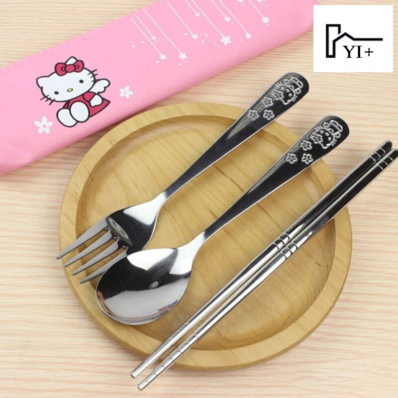 Набор детской посуды MINISO Hello Kitty 3 предмета — фото 1
