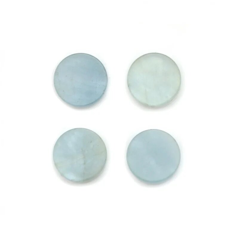 5 шт. Аквамарин Плоские Круглые Кабошоны 8-12 мм 8mm