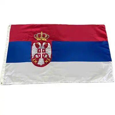 Сербский флаг из полиэстера 90x150 см