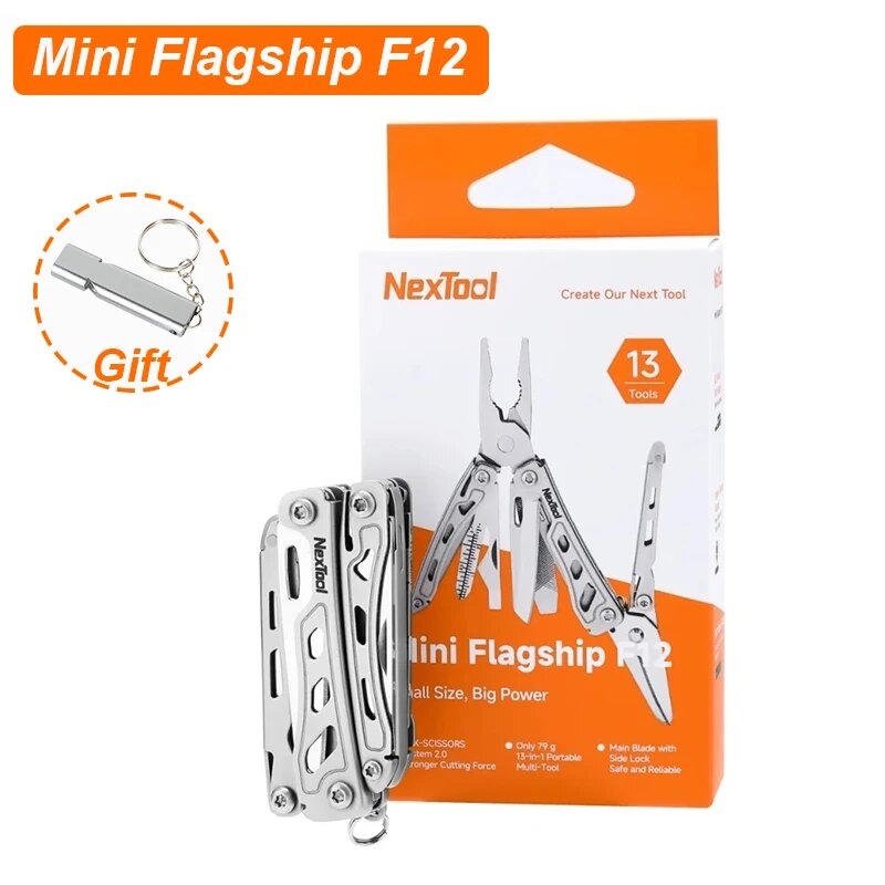 NexTool Mini Flagship F12 13-в-1 мультитул из нержавеющей стали F12 silver