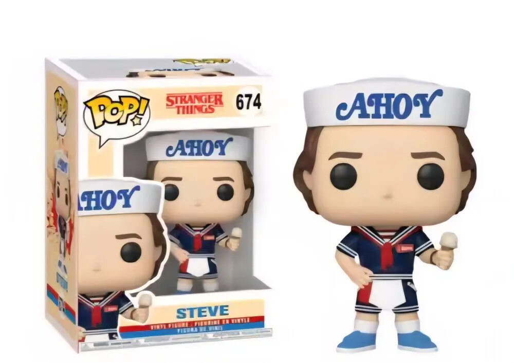 Funko Pop "Очень странные дела" Steve Scoops (674), фигурка 10 см, винил
