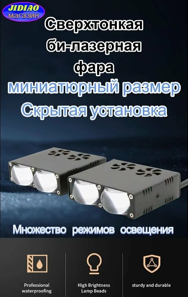 Фары автомобильные, 1 шт, арт. Сверхтонкая би-лазерная фара