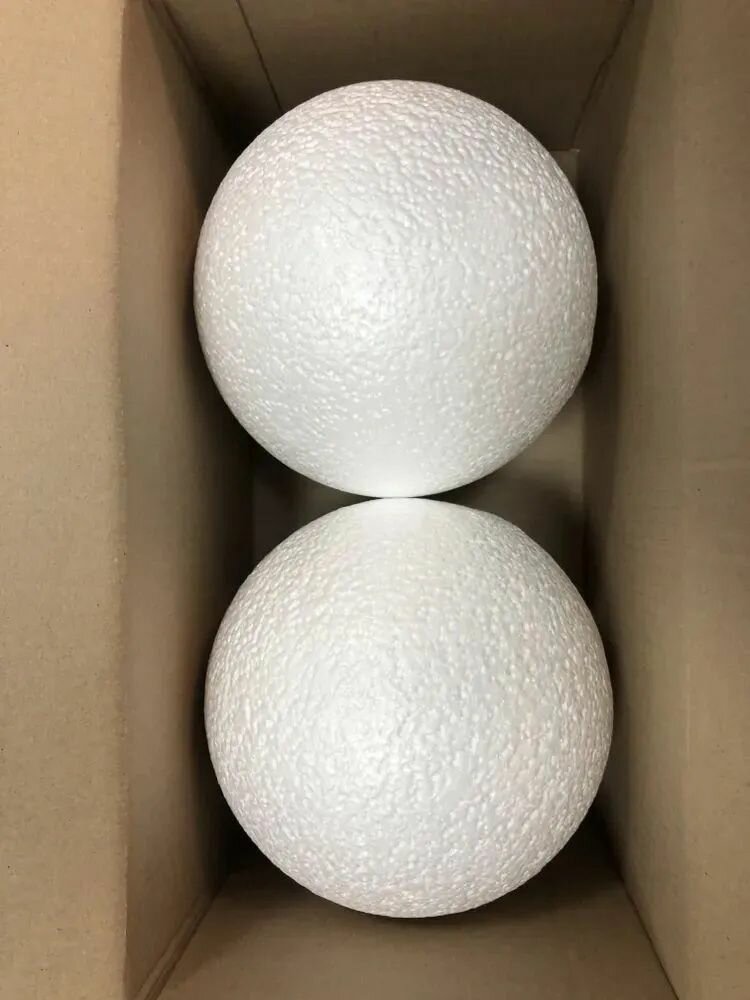 Шары из пенопласта 17 см 2 штуки, заготовки для творчества и декора, основа для поделок и рукоделия, украшение для праздников