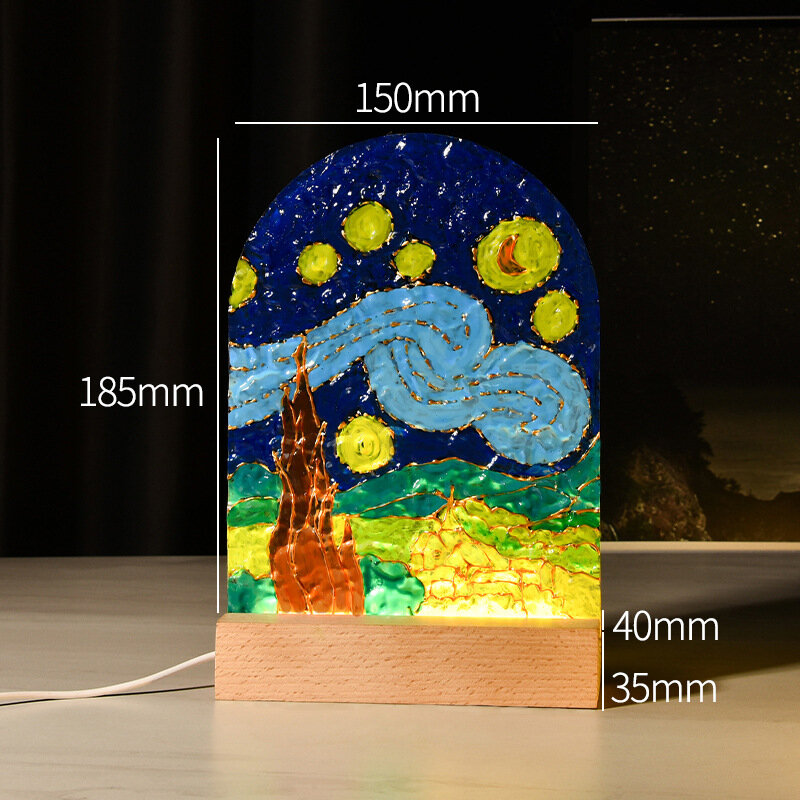 DIY креативный детский акриловый ночник с прозрачным эффектом водяных волн, настольный атмосферный свет, подарок на день рождения