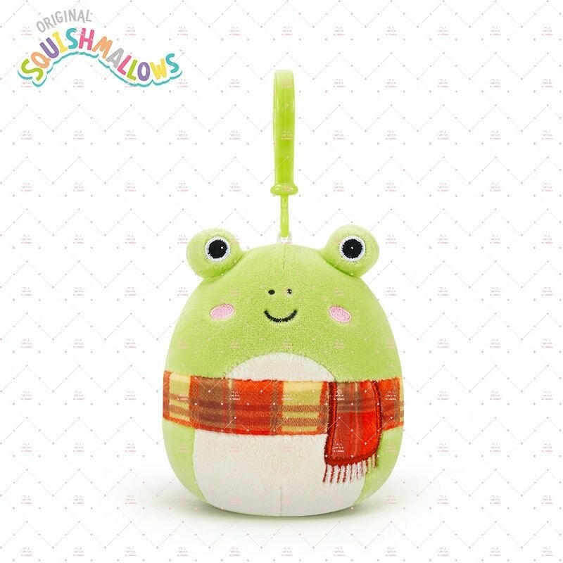ШОК! ШОК! ШОК! Squishmallows Мягкая кукла Брелок, Wendy Frog, салатовый,9