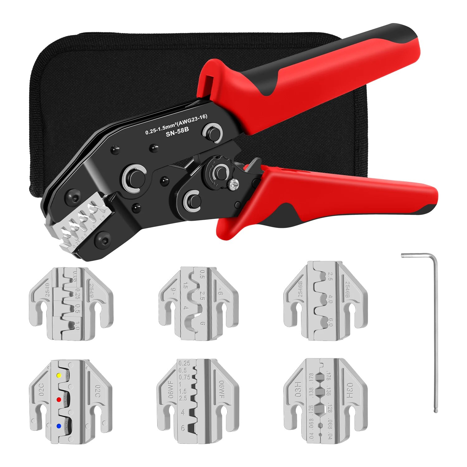 Набор плоскогубцев CLAMPLUS для обжима RJ45, 6JAW AND TOOLBAG