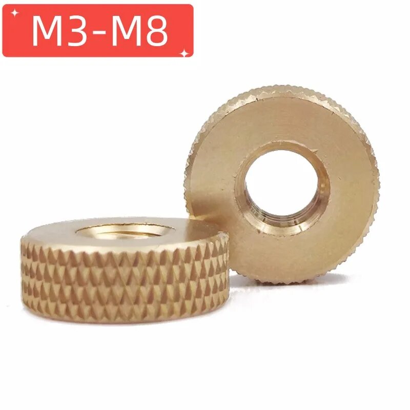 Гайки латунные Shulugopn M2M3M4M5M6M8 M8X19X5mm 2pcs