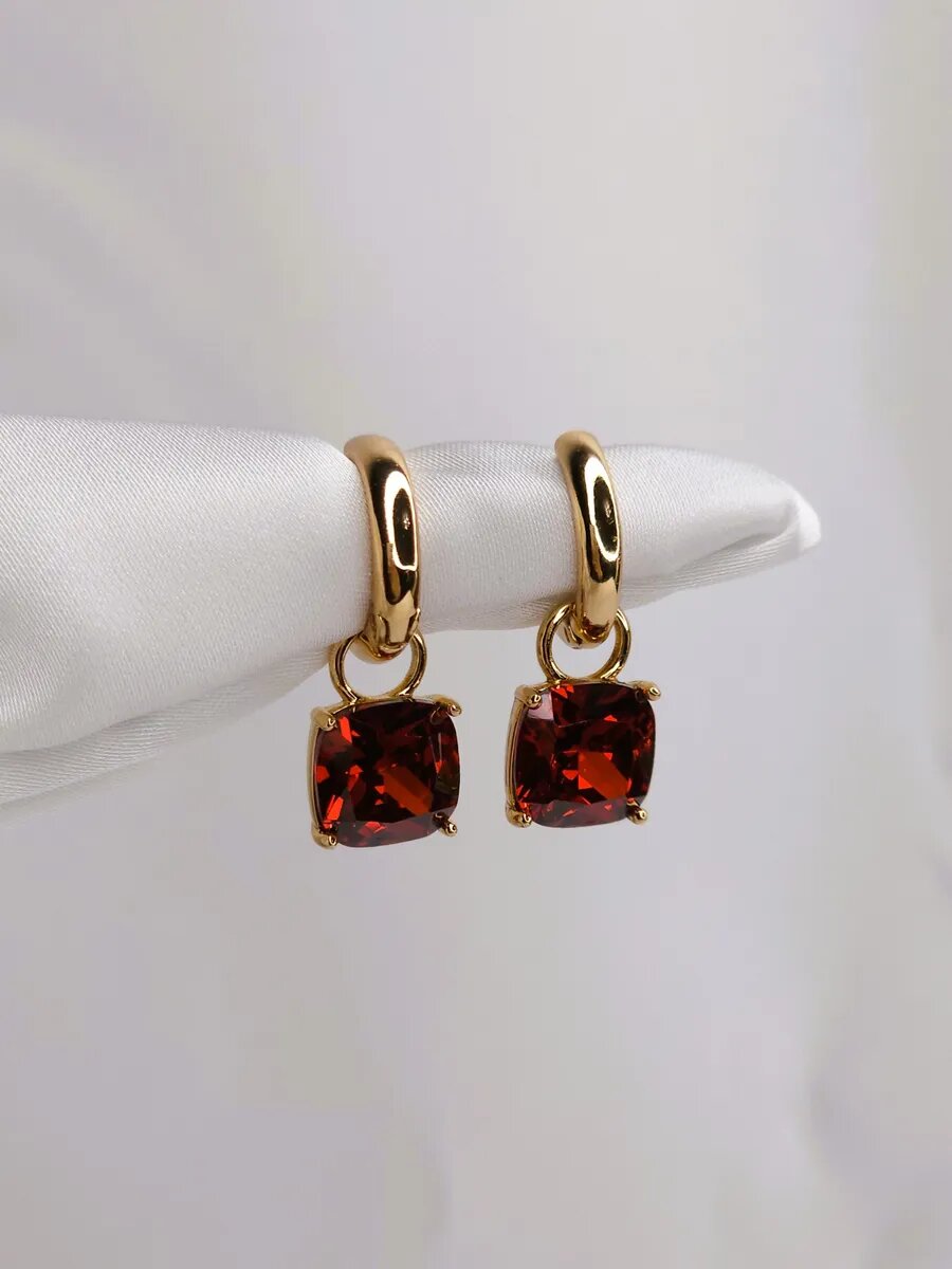 Серьги конго, искусственный камень