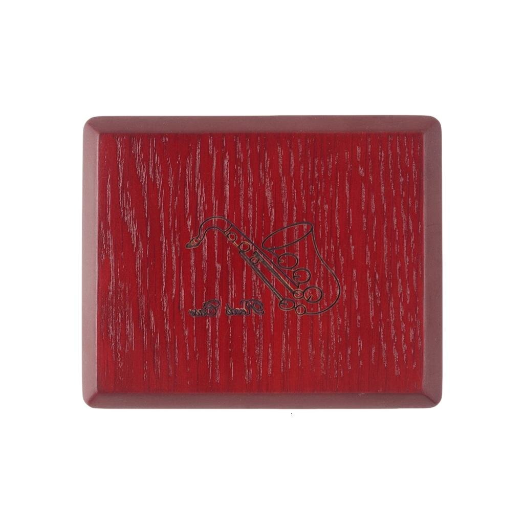 Чехол для гобойных тростей двойной, на 10 шт, деревянный, красный