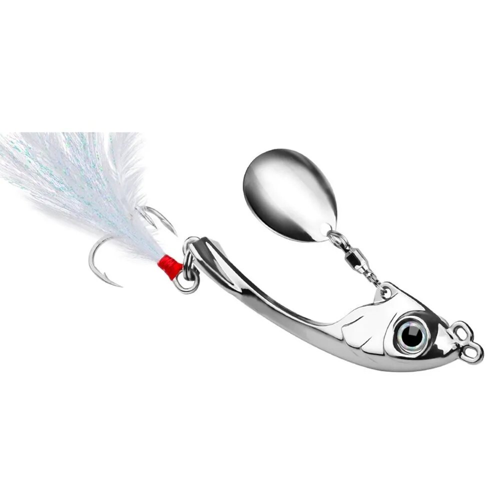 Рыболовные приманки, твердая металлическая блесна, блесна для окуня, приманка плавания с перьями и хвостом форели, лосося