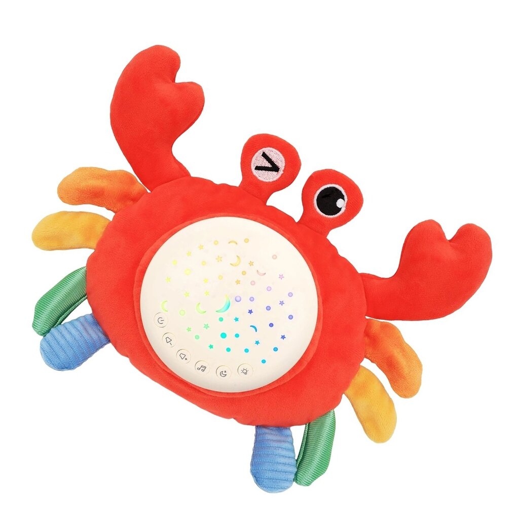 Игрушка-Пустышка Для Сна Ребенка Звездный Проектор Звуковая Машина С Белым Шумом, Наполнитель Для Животных Крабы Музыкальная Игрушка для Малышей Мальчики Девочки