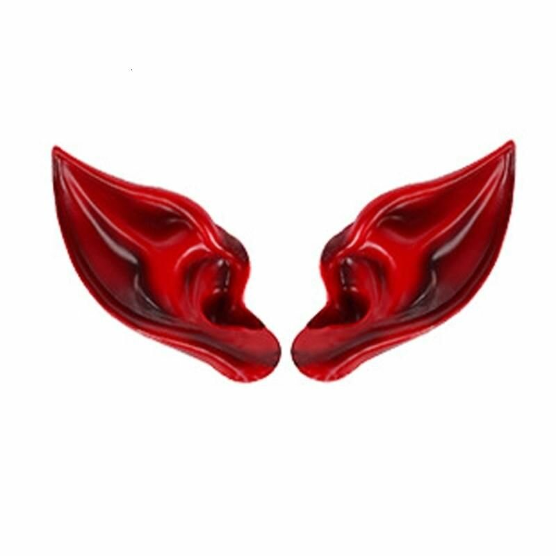 1 пара длинных ушей эльфа феи для костюмов на Хэллоуин, красный