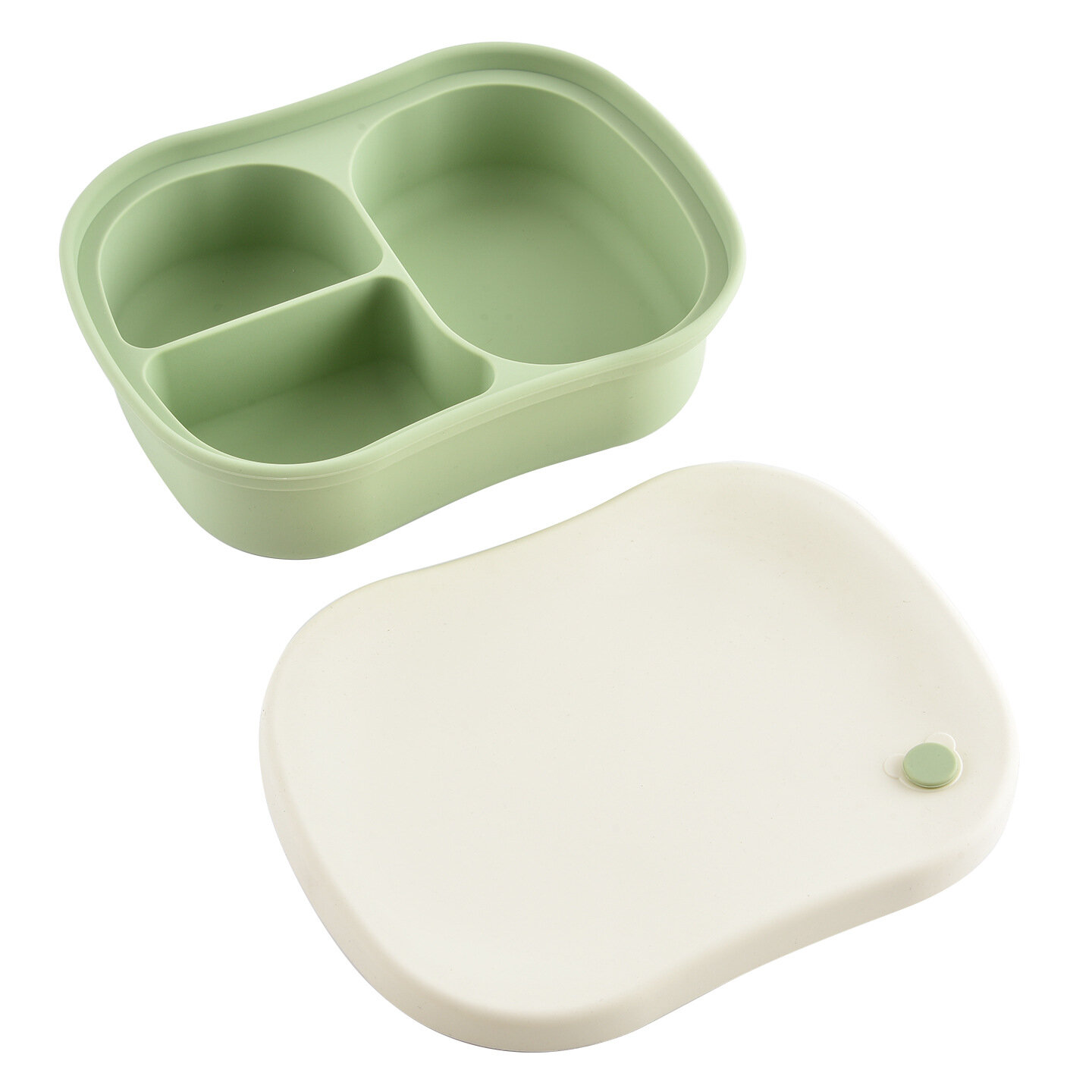 Силиконовый ланч-бокс, пищевой бенто-бокс, микроволновая, для детей, офисных работников, канцелярский, разделенный бенто-ланч-бокс