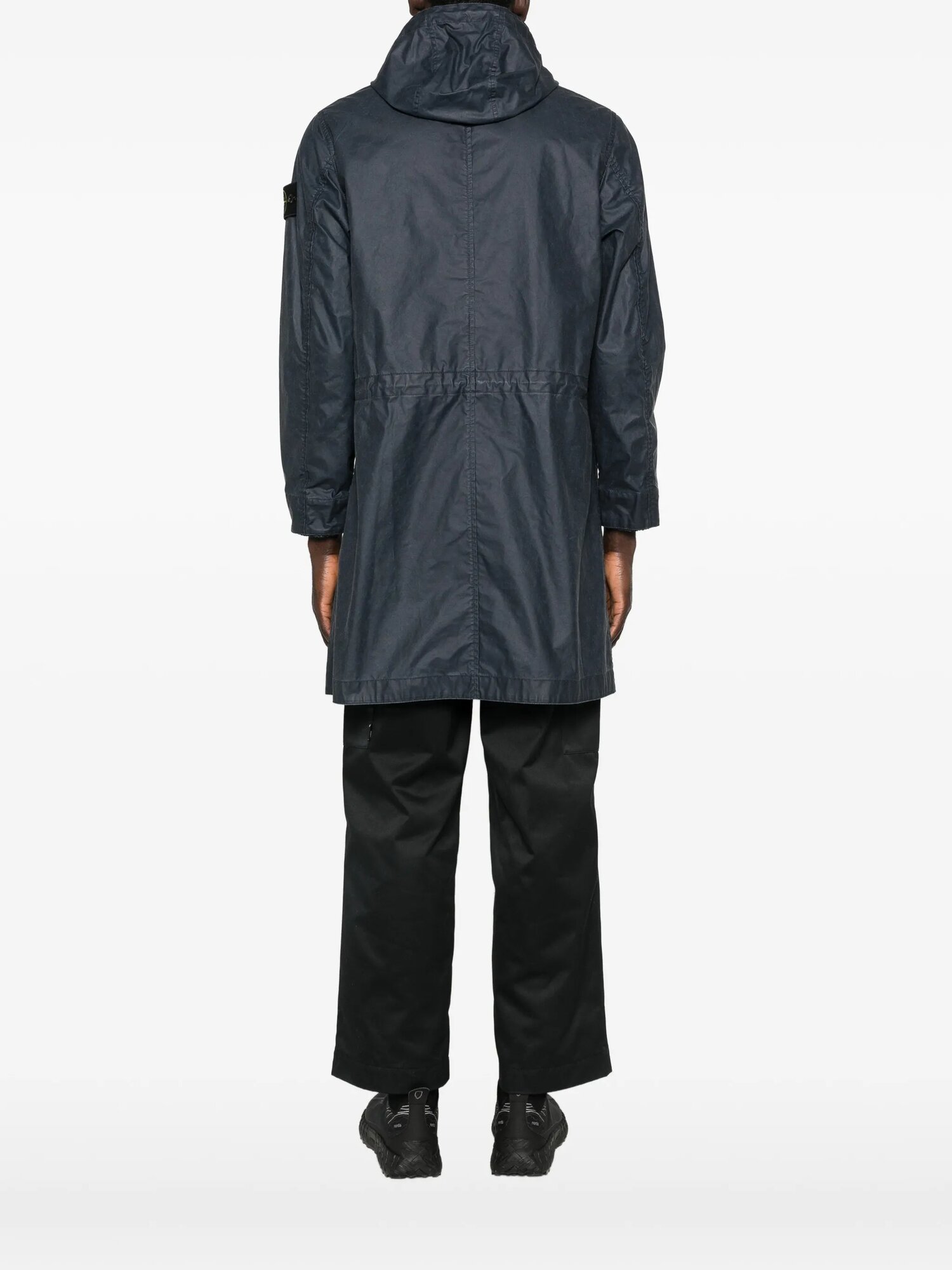 Пальто Stone Island Button-fastening hooded coat, размер S, blue — фото 1