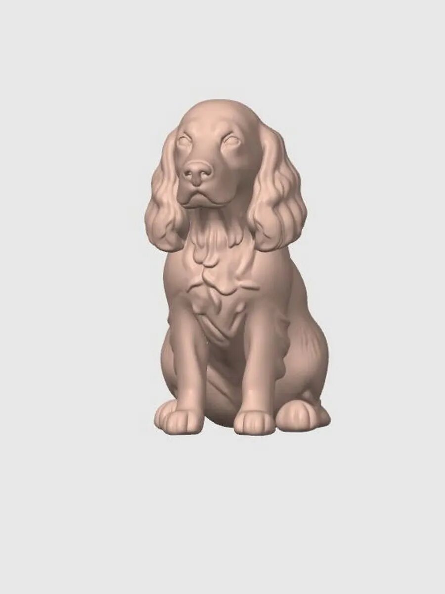 Ростовая статуэтка собаки-Кокер-спаниель (10см, бежевый)