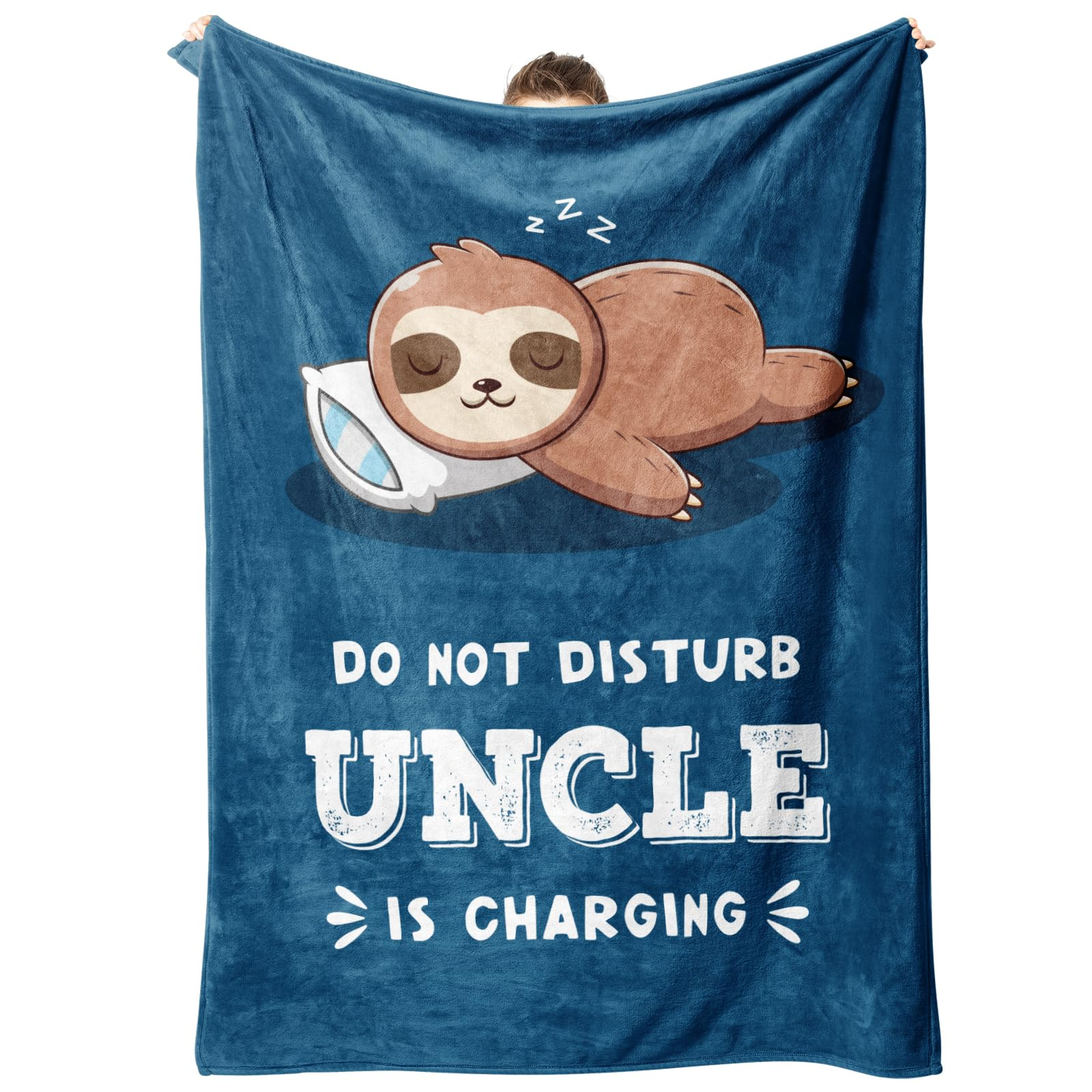 Подарок для мамы на День матери, одеяло "Mom is Charging Sloth" 60" x 50", подарок на день рождения мамы, презент для мамы от дочери сына, плед для матери