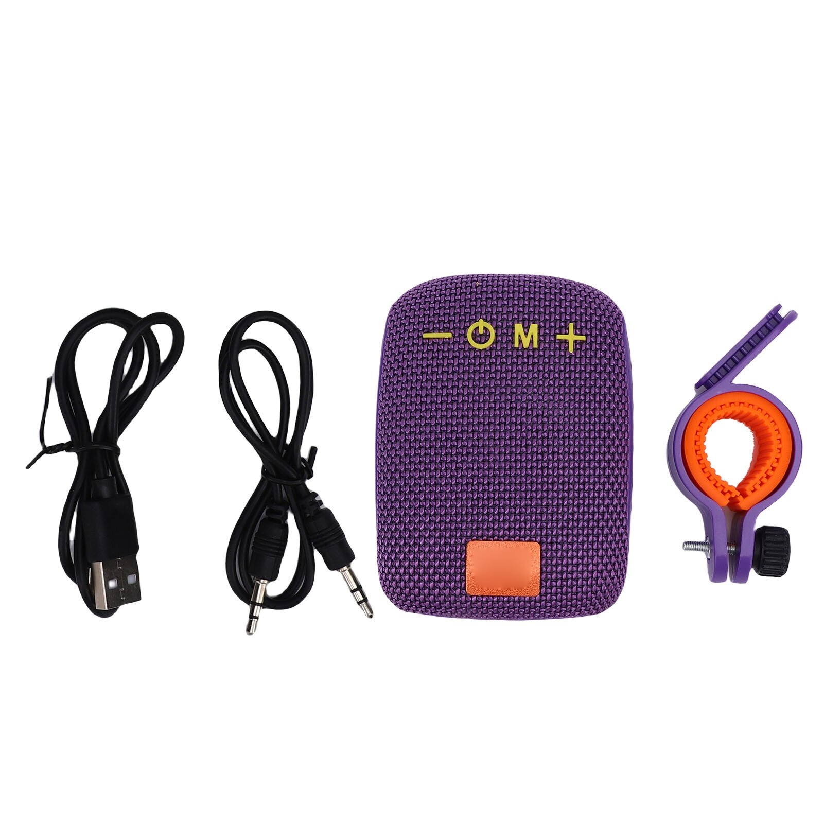 Велосипедный динамик с Bluetooth, настоящая беспроводная стереосистема, водонепроницаемая портативная беспроводная колонка с FM-радио для езды на велосипеде, кемпинга, пешего туризма, фиолетовый