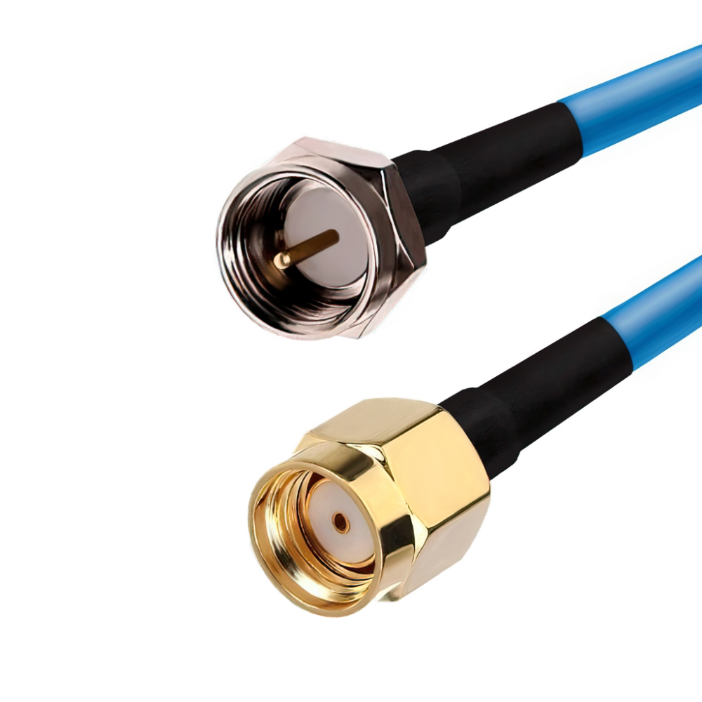 Кабельная сборка F-male - RP Sma-male 0,5 м, кабель 5D-FB CU (медь)