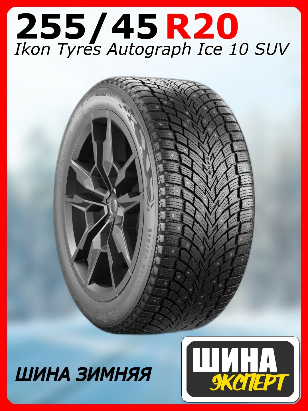 Шина зимняя шипованная Ikon Tyres 255/45/20 T 105 Ikon Autograph Ice 10 SUV XL Ш. для легковых автомобилей TS78162