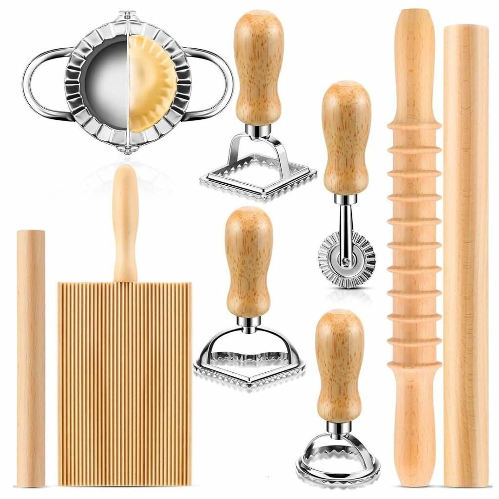 Набор штампов для равиоли Дерево Металл Текстура для легкого приготовления пасты в домашних условиях