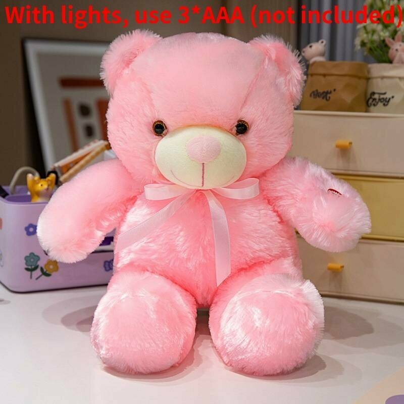 Cozy and irresistible light-up teddy bear plush toy great for childrens parties and gifts