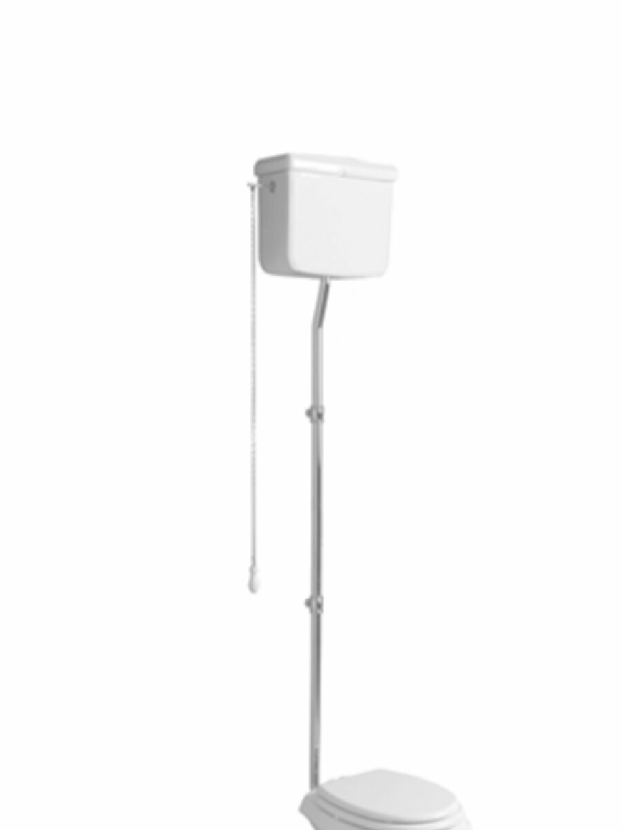 Бачок подвесной для высокой трубы SIMAS ARCADE AR 802 / R 01 Cr, со смывными механизмами, хром