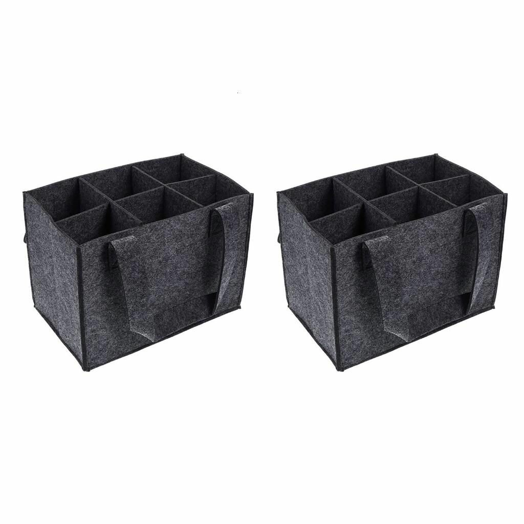 Вместительный футляр для 6 бутылок вина, Серый