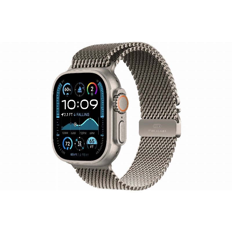 Apple Watch Ultra 2 49mm Titanium Case Milanese Loop, размер S, Natural/Natural