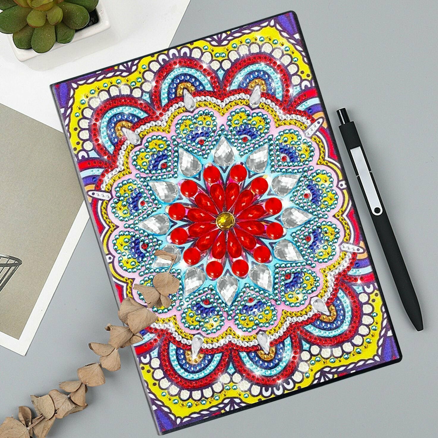 2026 Новейшая детская DIY алмазная наклейка A5 блокнот книга алмазной живописи 2025 Amazon новинка 50 страниц креативная неправильная форма яркий алмаз