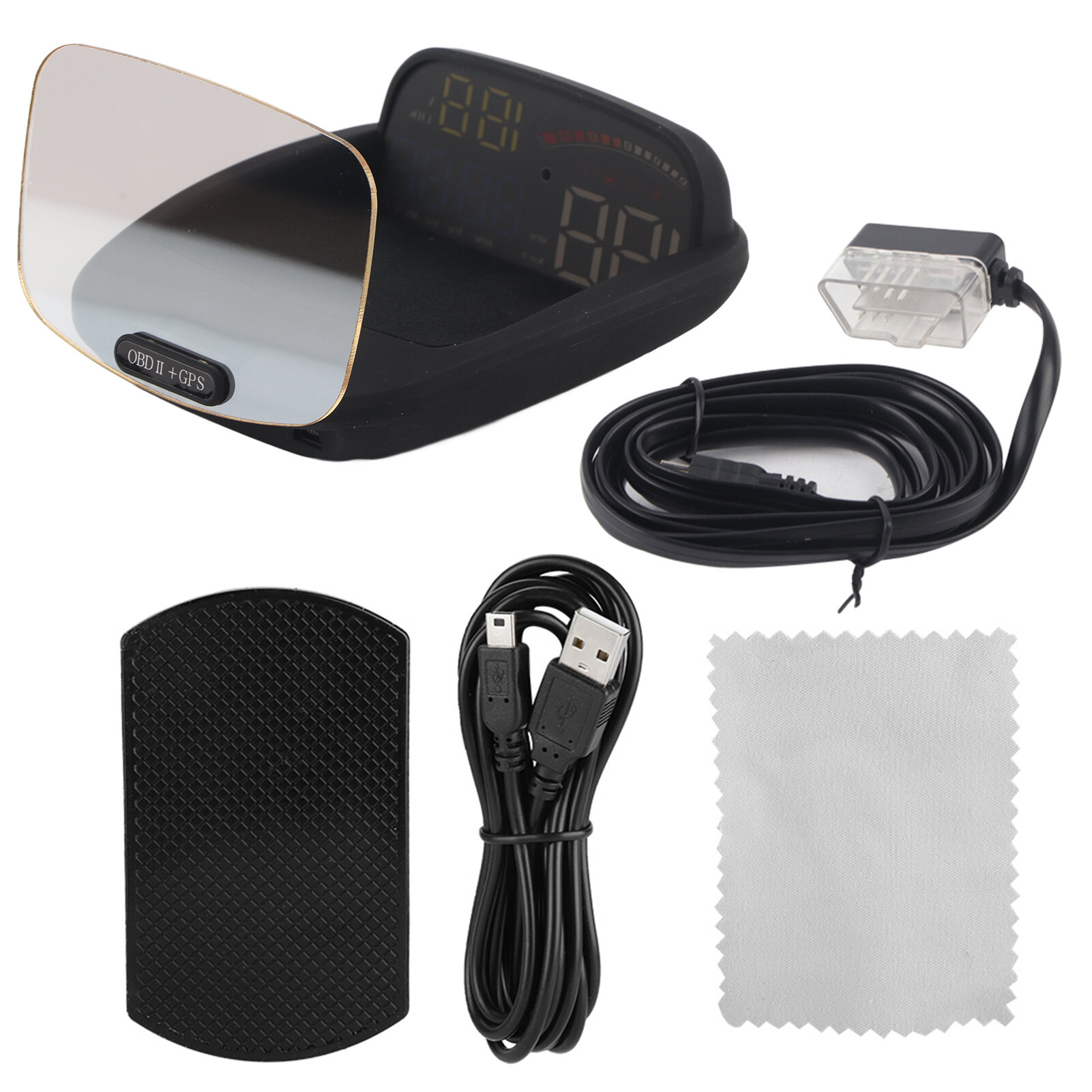 Автомобильный HUD-дисплей с OBD и GPS, 11V-18V