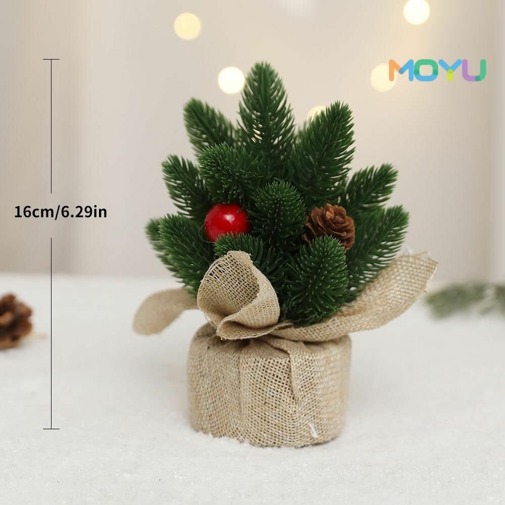 Искусственная ёлка маленькая 20 см с снегом в горшке, новогодний декор для стола дома и офиса, мини ель с напылением