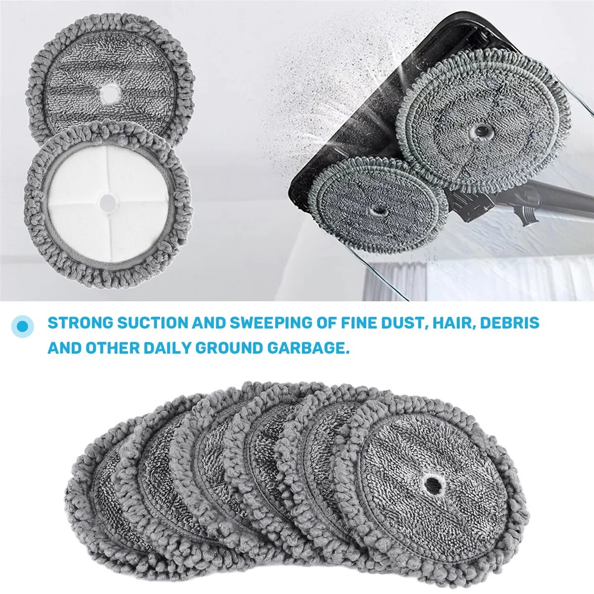 Новые 6 шт. сменные подушечки для швабры, тряпки для LG A9, ткань для паровой швабры, пылесос, робот, машина для мытья полов, ткань для чистки, запасные части