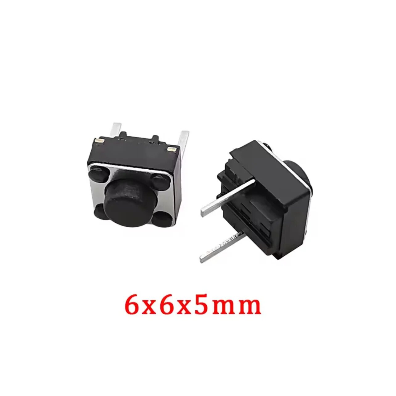 Микротактильные переключатели DIP 2-контактные 6x6 мм 6x6x5mm, 100PCS