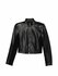 Куртка PATRIZIA PEPE Knitted inserts leather biker jacket, размер 46, black/blac...