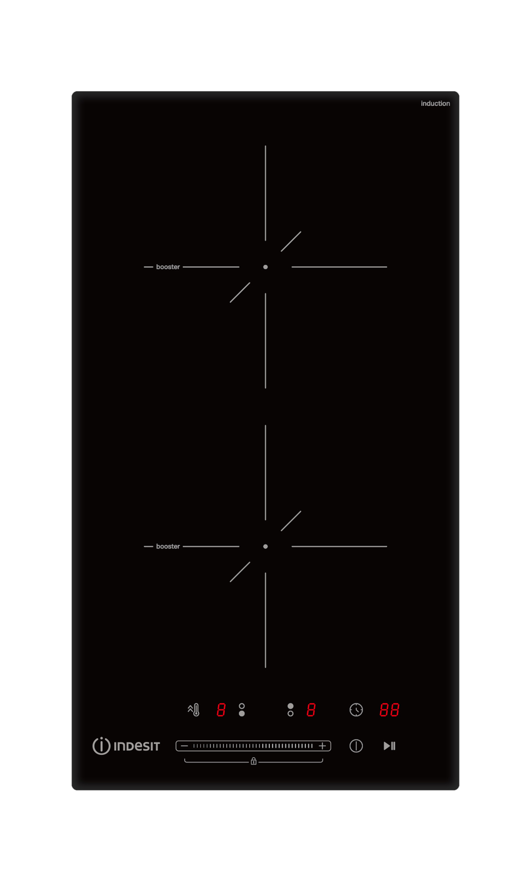 Индукционная варочная панель Indesit IS 40CQ30 NE, черный, стеклокерамика