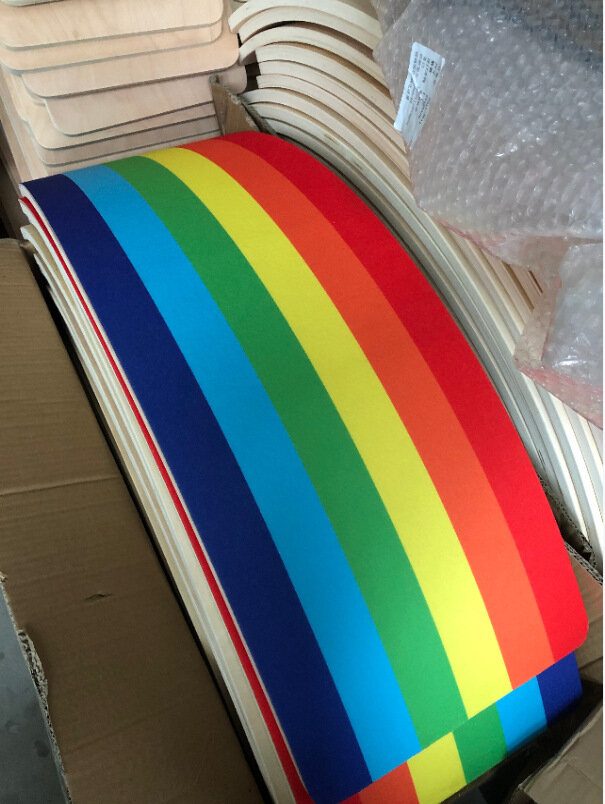 Детская сенсорная тренировочная балансировочная доска, обучающая спортивная деревянная качалка, умная доска для йоги для малышей оптом.